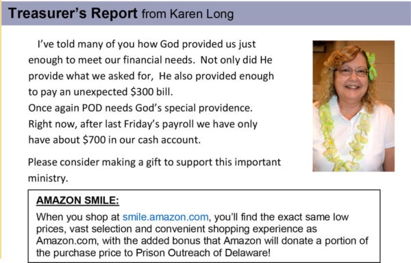 Meet Karen Long - Prison Outreach of Delaware